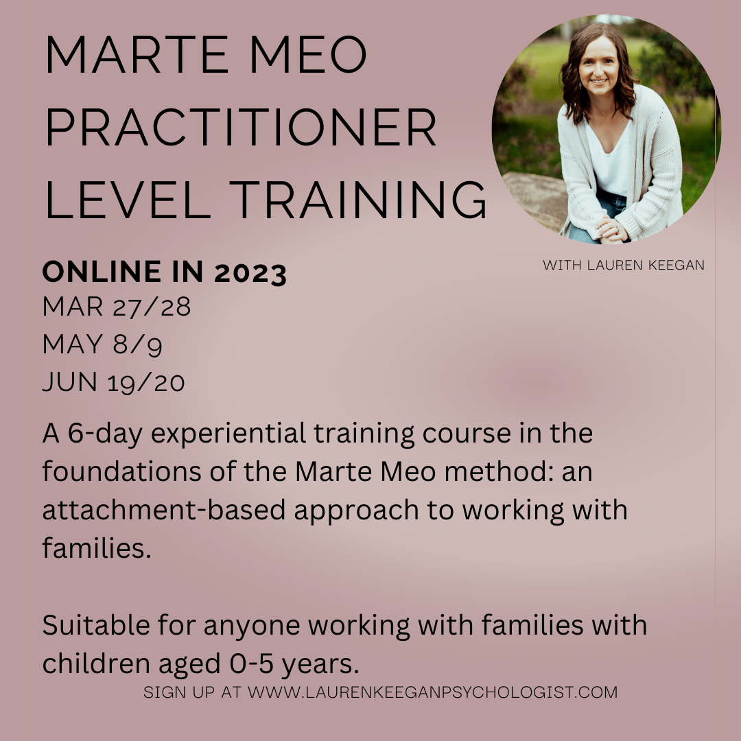 Marte Meo Practitioner Level Training Sydney and Online | Lauren Keegan